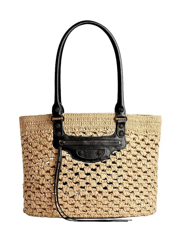 Balenciaga Le City Basket Medium - Natural/black