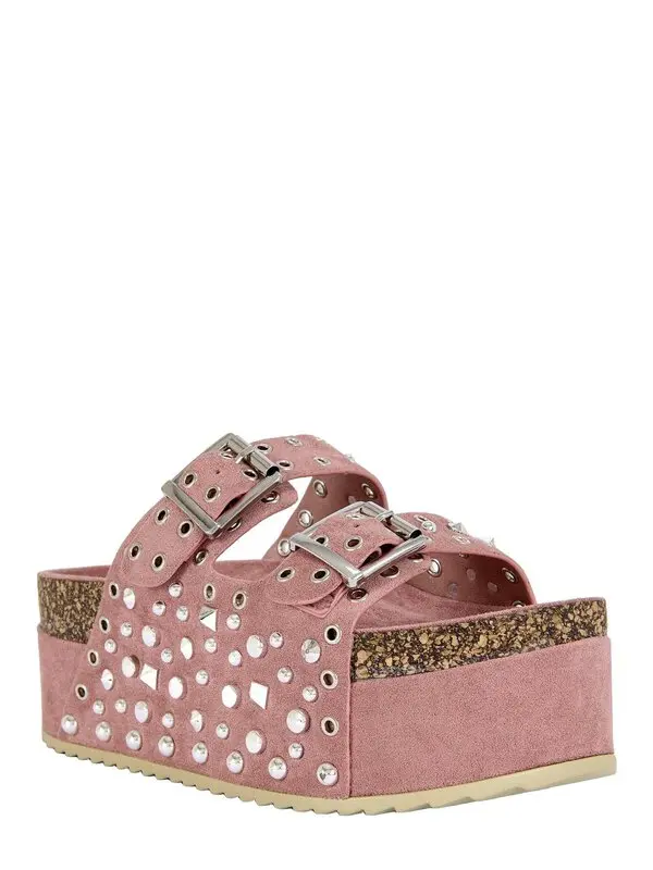 AZALEA WANG Kaegan Platform Sandal - Pink