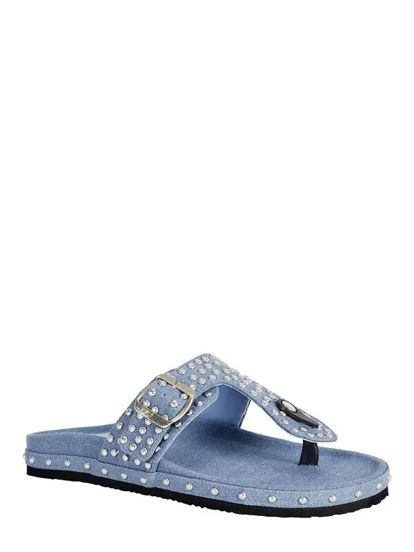 AZALEA WANG Daisychain Studded Sandal - Denim