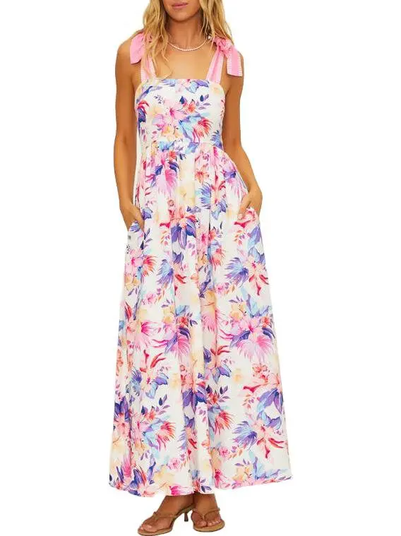 Beach Riot Charlotte Floral Fit & Flare Maxi Dress - Hibiscus Garden