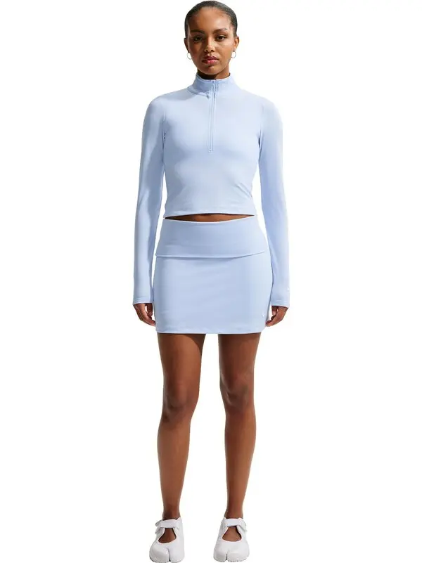Nike Sportswear Chill Knit Mid-rise Tight Ribbed Skort - Blue