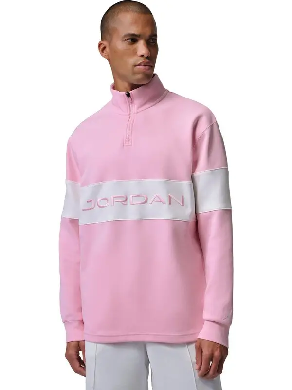 JORDAN Sport Dri-fit 1/4-zip Golf Top - Pink
