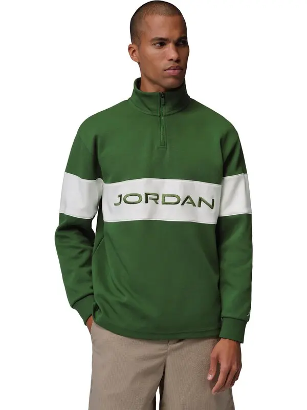 JORDAN Sport Dri-fit 1/4-zip Golf Top - Green