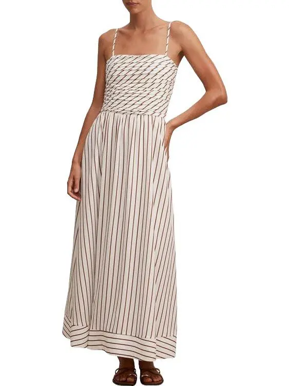 EVER NEW Tanya Stripe Maxi Sundress - Brown And White Stripe