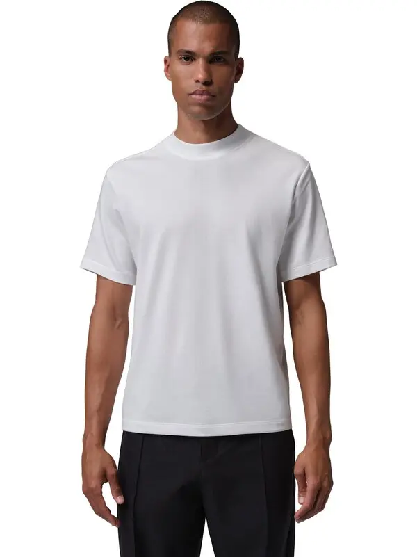 JORDAN Sport Dri-fit Mock-neck Golf Top - White