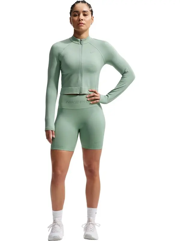 Nike Pro Seamless Dri-fit High-waisted 5" Biker Shorts - Green