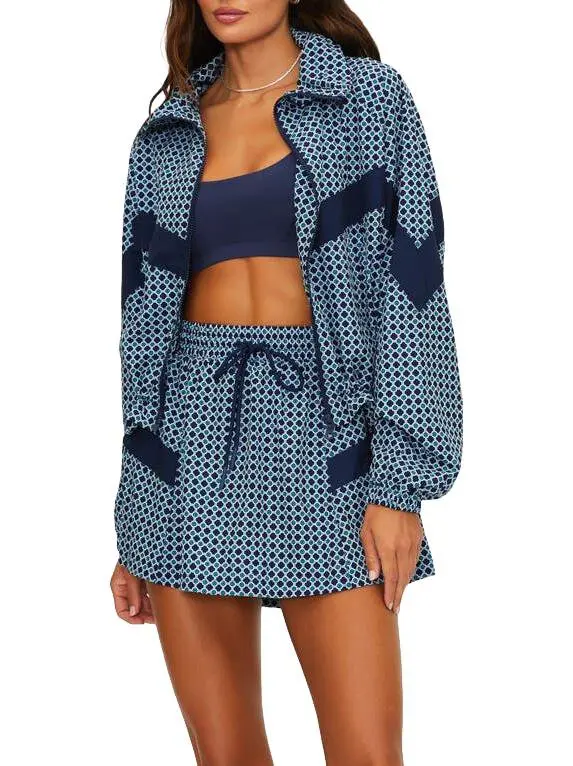 Beach Riot Printed Zip-up Jacket - Twilight T