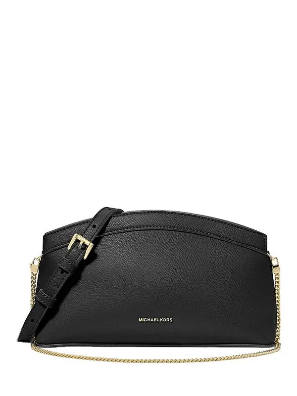 Michael Kors Athena Small Leather Crossbody Clutch - Black