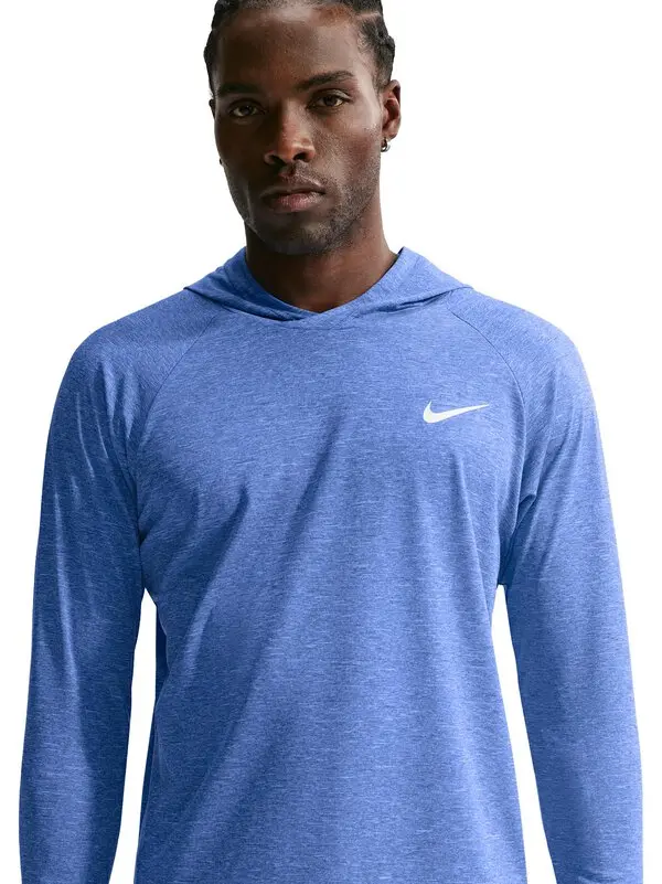Nike Hydroguard Essential Dri-fit Uv Long Sleeve Hooded Top - Blue