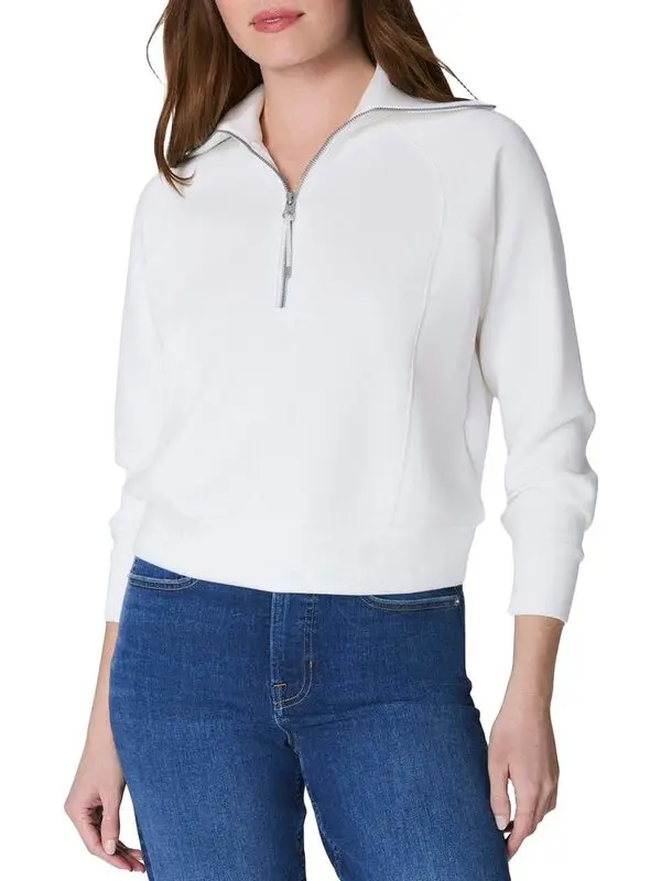 Spanx Airessentials Half Zip Sweatshirt - Powder