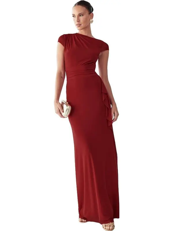 BWLDR Howard Maxi Dress - Rust