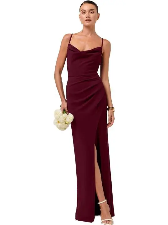 BWLDR Gemma Midi Dress - Burgundy