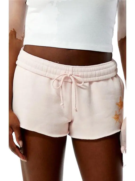 PACSUN Graphic Micro Shorts - Light Pink