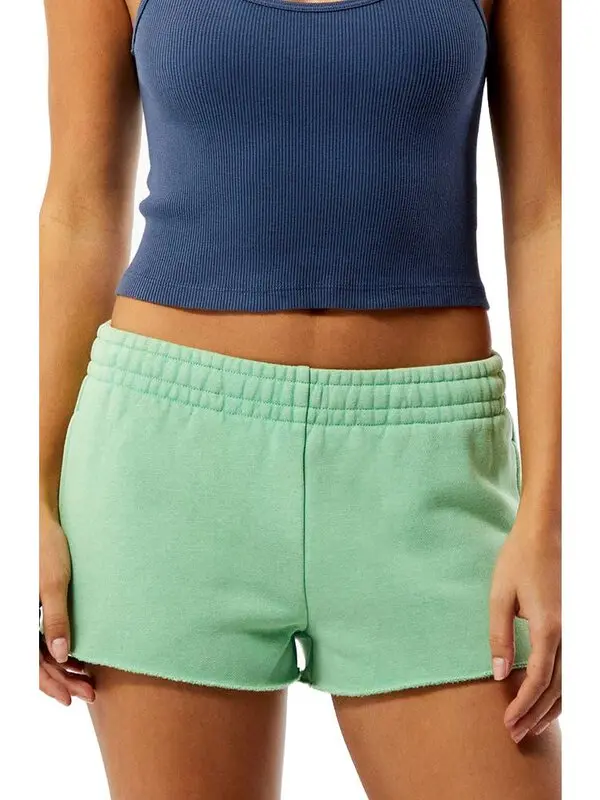 PACSUN Hibiscus Print Micro Shorts - Green