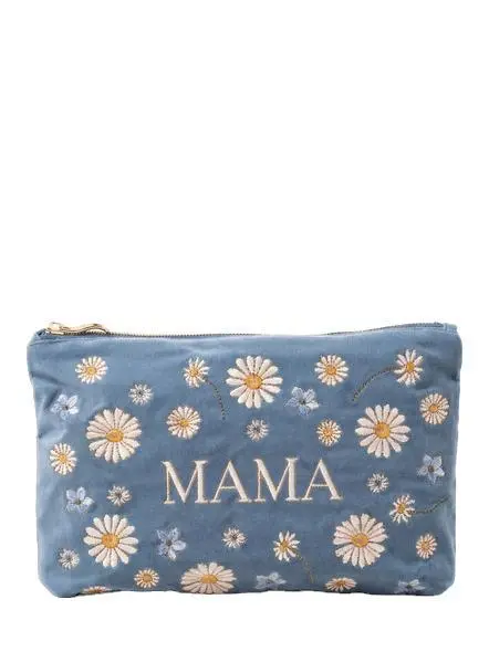 ELIZABETH SCARLETT Daisy Dream Mama Velvet Everyday Pouch - Blue