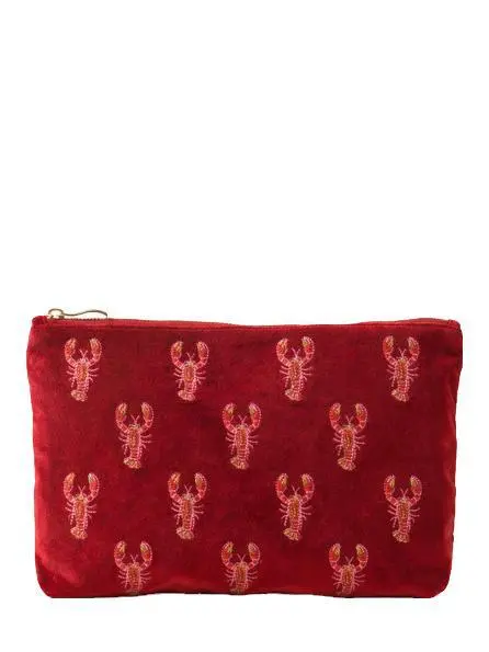 ELIZABETH SCARLETT Lobster Everyday Pouch - Red