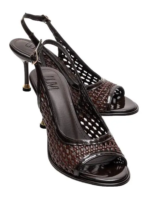 PROLOGUE SHOES Bonito Stiletto Sandal - Brown