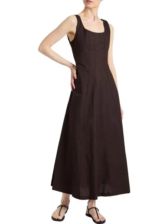 Santorelli Pagina Sleeveless Maxi Dress - Coffee