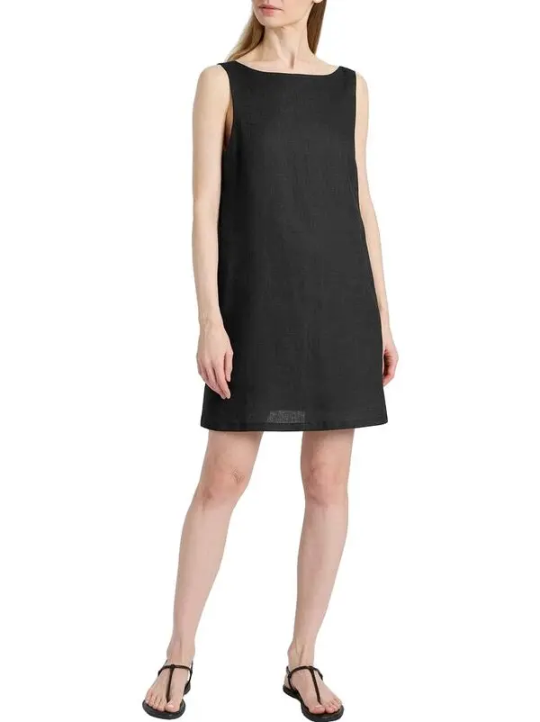 Santorelli Jaclyn Sleeveless Shift Dress - Black
