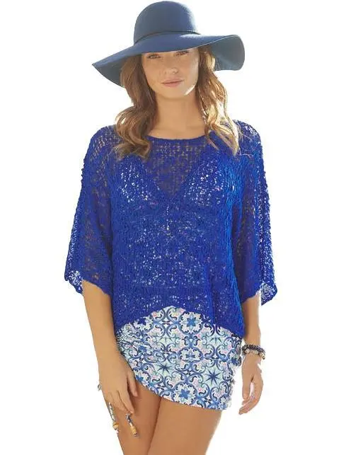 JOE BROWNS Popcorn Knit Pullover Sweater - Cobalt Blue