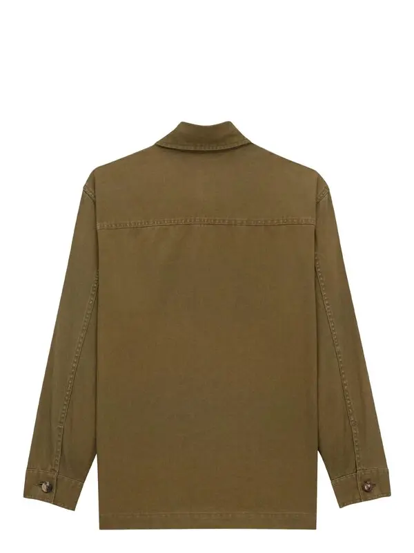Saint Laurent Cotton And Linen Shirt With Embroidery - Brown