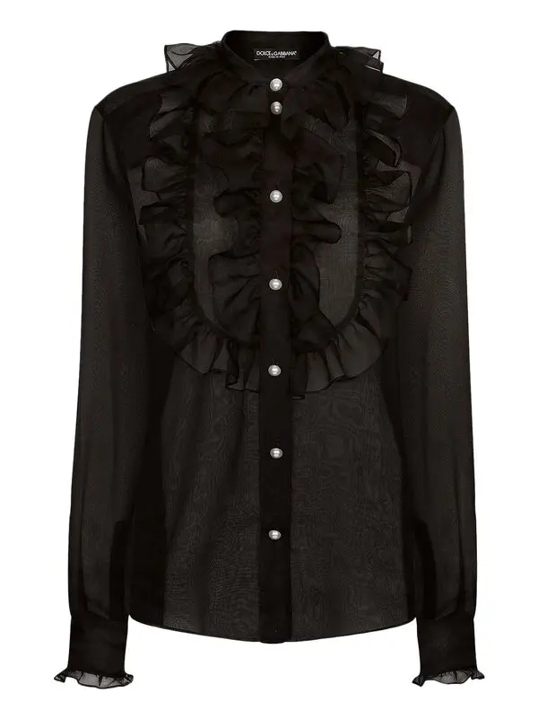 Dolce & Gabbana Organza Shirt - Black
