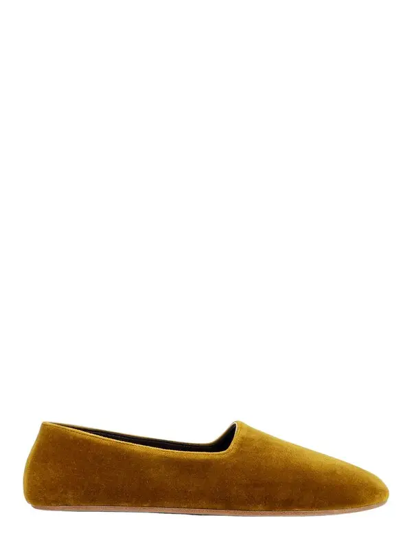 THE ROW Ponti Velvet Slip-on Loafers - Brown