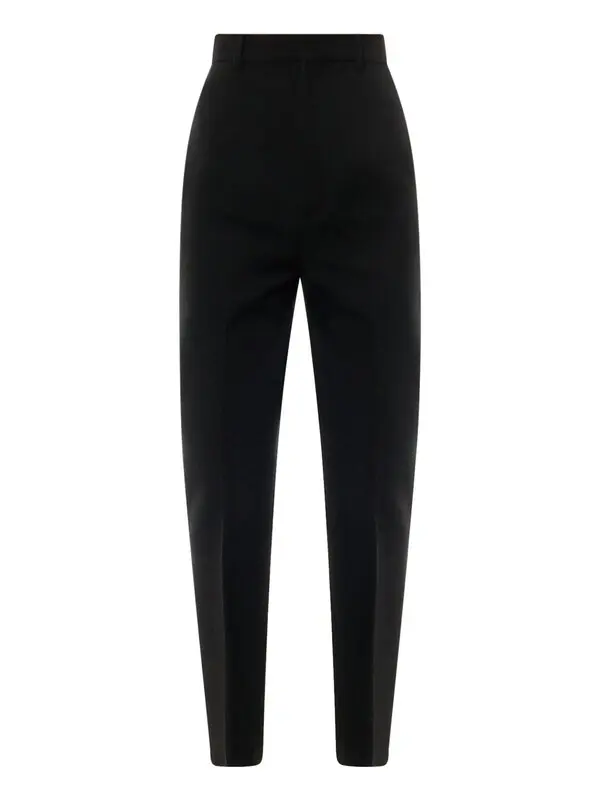 Saint Laurent Sustainable Virgin Wool Trousers - Black