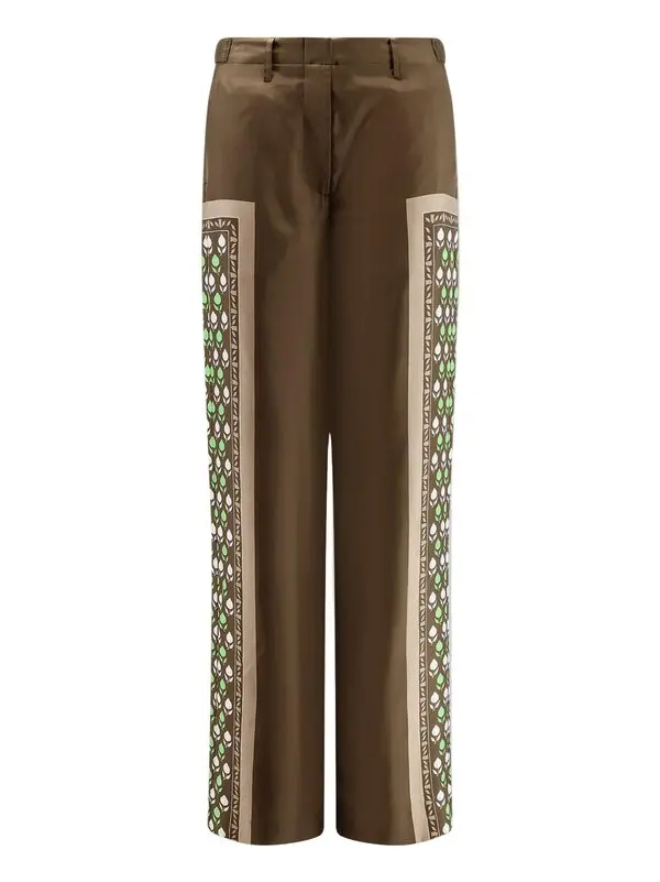 Tory Burch Silk Pants - Green