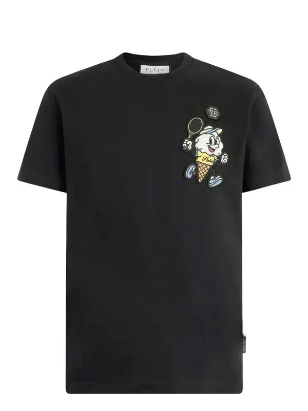Philipp Plein Round Neck Gelato Monsters T-shirt - Black