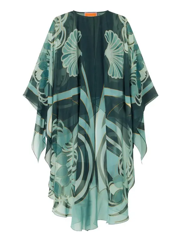 La DoubleJ Maria Printed Cape - Green