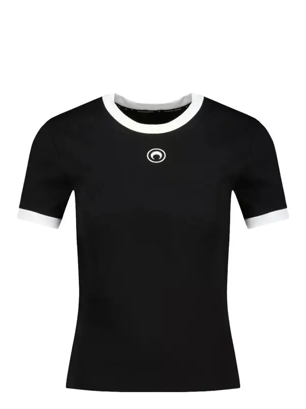 MARINE SERRE Embroidered Moon Logo T-shirt - Black