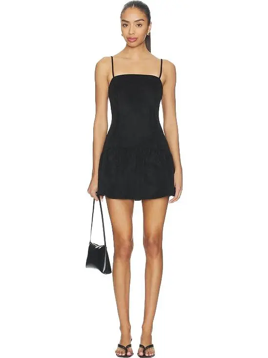 Joe's Jeans X Weworewhat The Destynee Faux Suede Mini Dress - Black
