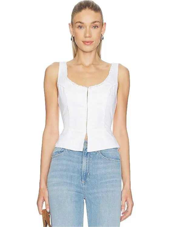 Joe's Jeans X Weworewhat The Femme Corset Top - White