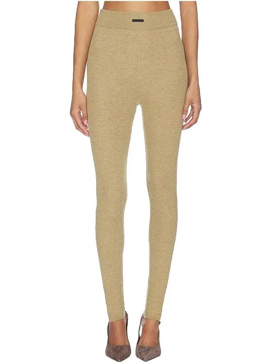 Fear Of God Rib Knit Legging In Tan - Dune