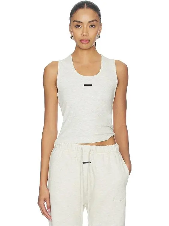 Fear Of God Fitted Rib Tank - Oatmeal Heather