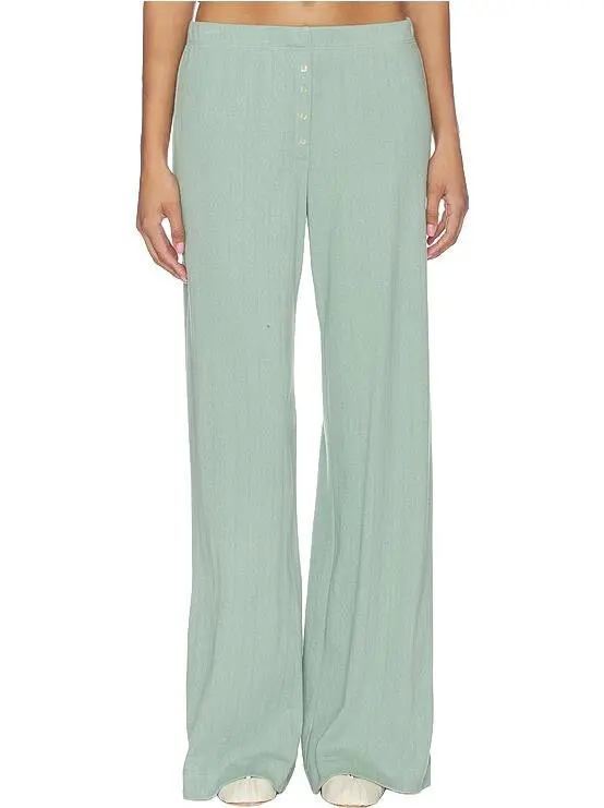 LESET Pointelle Boxer Pant - Eucalyptus
