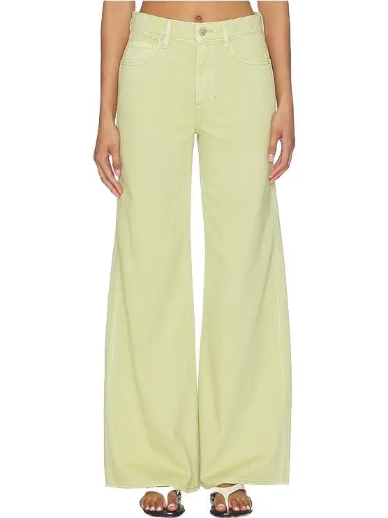 Veronica Beard Kasey Wide Leg Jeans - Pistachio