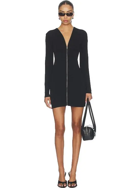 Alexander Wang Continuous Zipper Mini Dress - Black