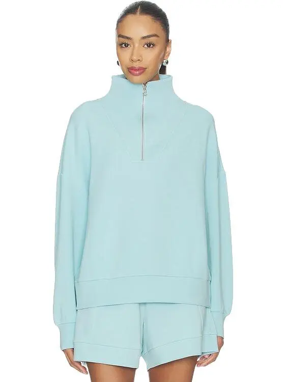 Varley Hawley Half Zip Sweater - Porcelain Blue