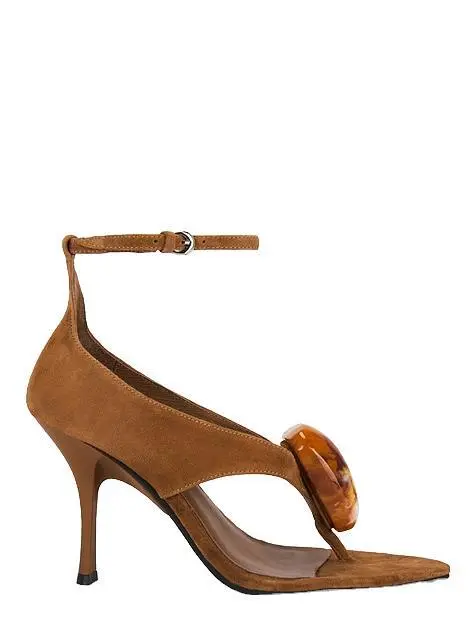Jeffrey Campbell Ameliana Sandal - Tan Suede Combo