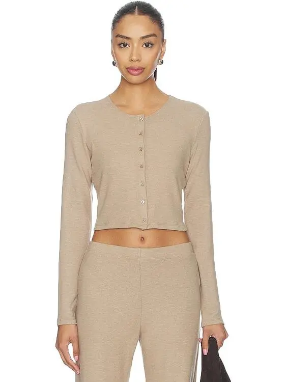 LESET Lauren Crop Cardigan Ii - Sable