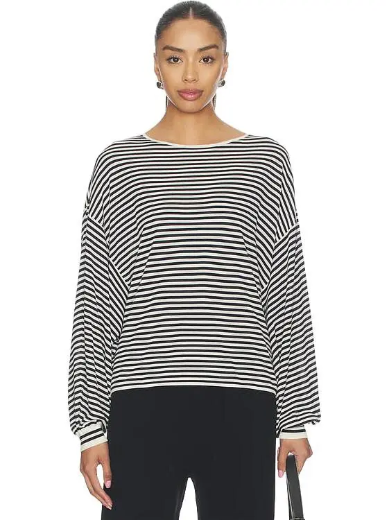 FRAME Striped Slouchy Sweater - Cream Multi