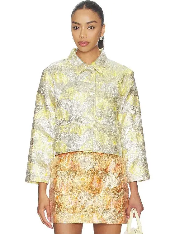 Renggli Brocade Cropped Jacket - Sunshine