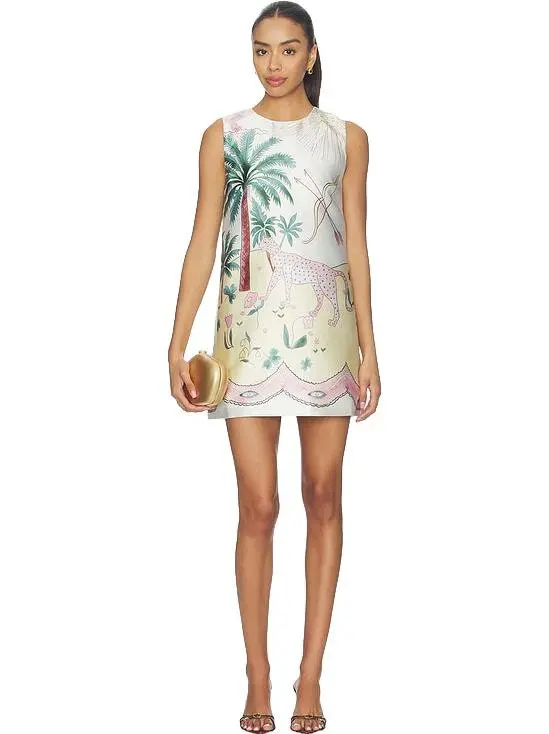 ROAME. Roame Sofia Mini Dress Printed Satin - Utopia