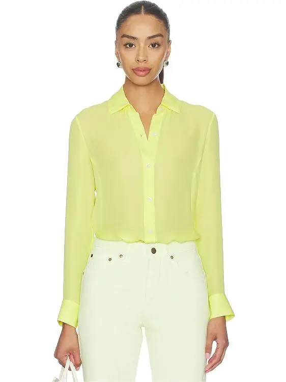 Renggli Silk Georgette Button Up Shirt - Margarita