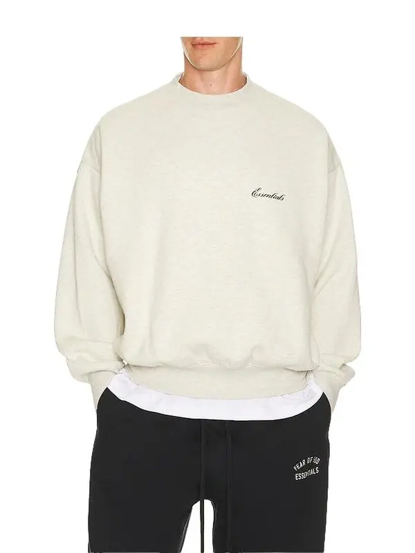 Fear Of God Classic Crewneck Sweatshirt - Oatmeal Heather & Light Heather
