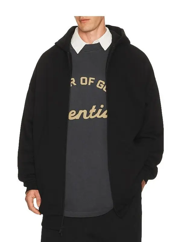 Fear Of God Property Lounge Long Zip Hoodie - Black