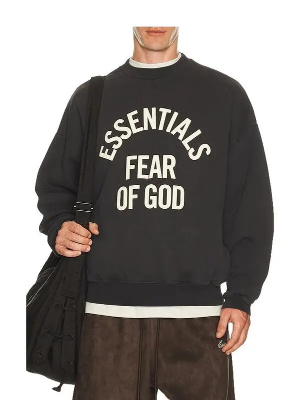 Fear Of God Campus 90's Crewneck Sweatshirt - Faded Black