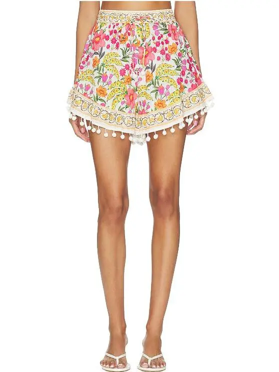 Farm Rio Banana Flowers Shorts - Off White